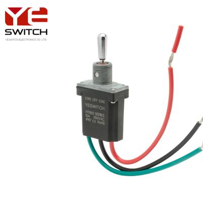 China 15A 250V Industrial Metal Toggle Switch (ON)-OFF-(ON) With Three Wires for sale