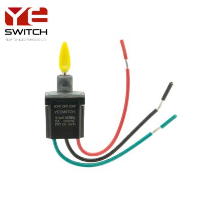 China Yellow Booted Handle Industrial Toggle Switch With Rubber Terminal for sale