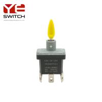 China Momentary Industrial Metal Toggle Switch With Yellow Handle For Fire Engine for sale