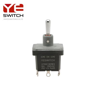 China Momentary IP68 (ON)-ON-(ON) Metal Toggle Switch With Metal Handle for sale