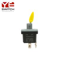 China Double Pole Two Positions Toggle Switch (ON)-OFF 4 Pin 15A 28VDC With Outer Screw Terminal for sale