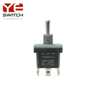 China 15A 250V IP68 Rating Metal Toggle Switch With PC Terminal For Heavy Equipment for sale
