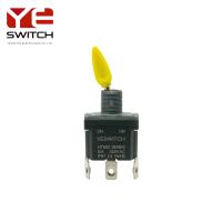 China Yellow Booted Handle Industrial Metal Toggle Switch With Outer Screw Terminal for sale