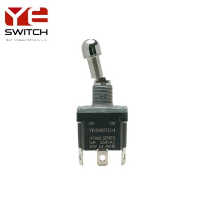 China Locking Handle Single Pole On-on Metal Toggle Switch With PC Terminal for sale