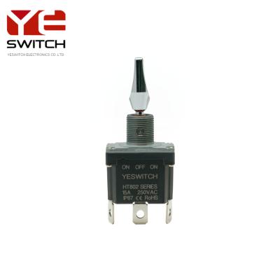 China Heavy Duty 15A 250V Industrial Metal Toggle Switch With PC Terminal for sale