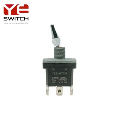 China ON-ON Industrial Metal Toggle Switch With Flat Metal Handle With PC Terminal for sale