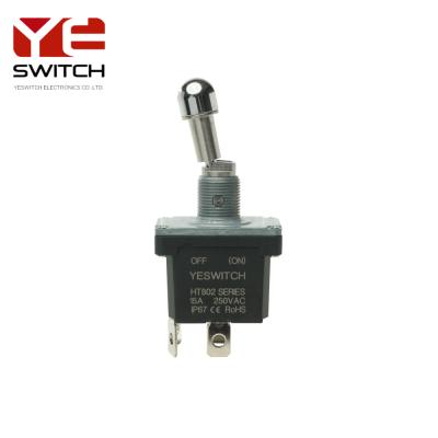China Two Positions OFF-(ON) Momenatry Metal Toggle Switch With PC Terminal for sale