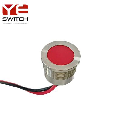 China IP68 Rating Push Button Switch With Red Signal Indicator Light And Wires for sale