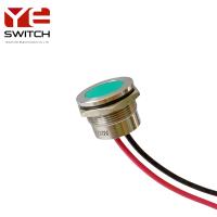China IP68 Rating 220V Push Button Switch With Green Led Light For Automobile Control System for sale
