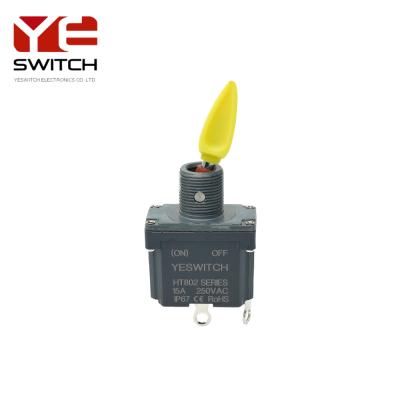 China Yellow Booted Handle IP68 Rating Industrial Toggle Switch For Heavy Duty Equipment for sale
