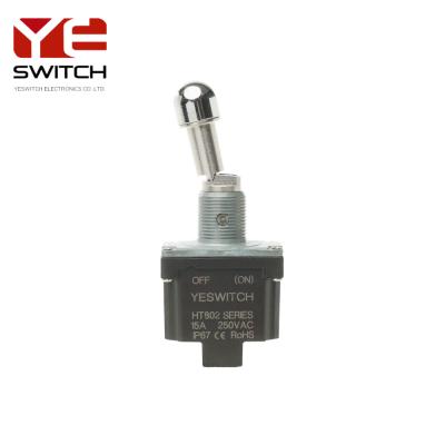 China 15A 28VDC IP68 Waterproof Metal Toggle Switch with Locking Handle for Industrial Applications for sale
