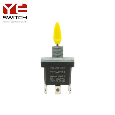 China IP68 Rated 15A 125/250VAC Metal Toggle Switch with PC Terminal for Excavators and Heavy Machinery for sale