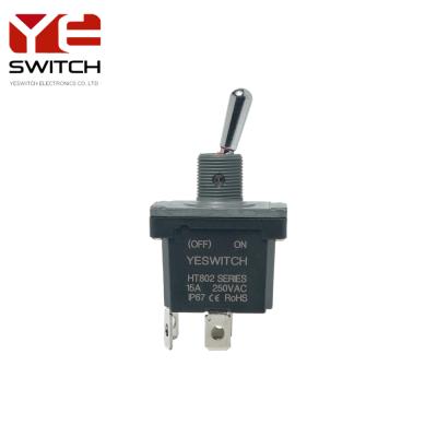 China Double Pole (Off)-On Industrial Toggle Switch with Metal Handle for sale