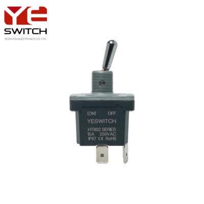 China Industrial Toggle Switch Double Pole Metal Handle With PC Terminal For Cranes for sale