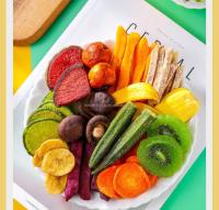China Mixed Dried Fruits and Vegetables Vacuum Fried Vegetable Chips 10kg BRC Certified Low Fat Snack for sale