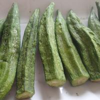 China Vacuum Fried Okra Snack 500g Healthy Crispy Vegetable Chips BRC Kosher for sale