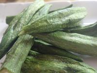 China Vacuum Fried Okra Snack 500g Healthy Crispy Vegetable Chips BRC Kosher for sale