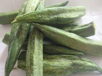 China Low Temperature Vacuum Fried Dried Okra Crisp Healthy Vegetable Snack 2.5kg Bulk for sale