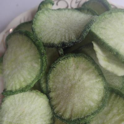 China Sliced Vacuum Fried Green Radish Chips 12 Month Shelf Life OEM BRC Kosher for sale