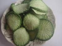 China Sliced Vacuum Fried Green Radish Chips 12 Month Shelf Life OEM BRC Kosher for sale