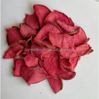 China Vacuum Fried Red Turnip Chips 5kg BRC Certified Healthy Dried Radish Slices for sale
