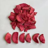 China Vacuum Fried Red Turnip Chips 5kg BRC Certified Healthy Dried Radish Slices for sale