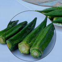 China Crispy Vacuum Fried Okra Chips 5kg Healthy Organic Dried Vegetable Snack BRC Kosher for sale