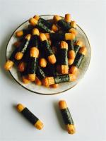 China Seaweed Rolled Rice Cracker Snacks - 8kg Carton Bulk Pack, Japanese Style Puffed Rice with High-Quality Nori for sale