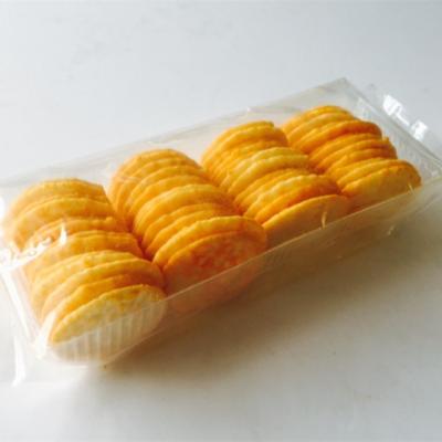 China Baked Gluten-Free Rice Crackers with Less Than 4% Fat - 100g Tray Pack, 3 Ton MOQ, 1 Year Shelf Life for sale