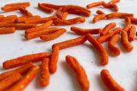 China Baked Shrimp Flavor Crispy Strips Snack 12 Month Shelf Life OEM Custom Packing for sale