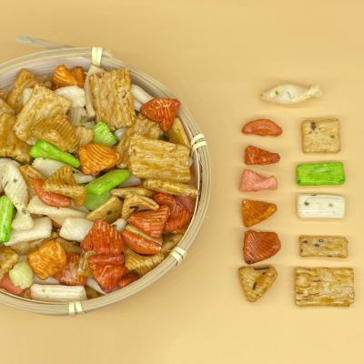 China Japanese Style Mixed Rice Crackers - 7.5 kg Bulk Pack, Kosher Certified Cereal Snacks with Colorful Varieties for sale