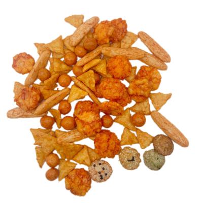 China Japanese Fried Rice Crackers 200g Bag Crunchy Savory Snack 4.4g Protein for sale
