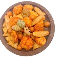 China Japanese Fried Rice Crackers 200g Bag Crunchy Savory Snack 4.4g Protein for sale