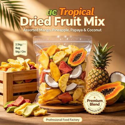 China Exotic Tropical Dried Fruit Mix with No Added Sugar and Four Premium Fruits in Vibrant Natural Colors for sale