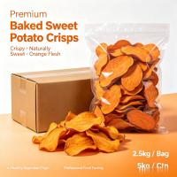 China Baked Not Fried Sweet Potato Crisps with Premium Orange-Fleshed Variety and Natural Sweetness No Added Sugar for sale