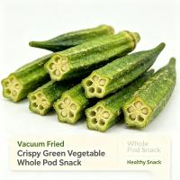China Crispy Vacuum Fried Okra Snacks with Low Oil Content and Whole Pod for Healthy Snacking for sale