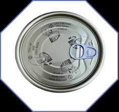 China Tinplate Easy Open End Can Lids for Food Packaging Custom Logo Printing 80-120mm for sale