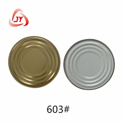 China 603# 153mm Round TFS Food Can Cap Tin Can Covers Custom Logo 0.23mm Thickness for sale