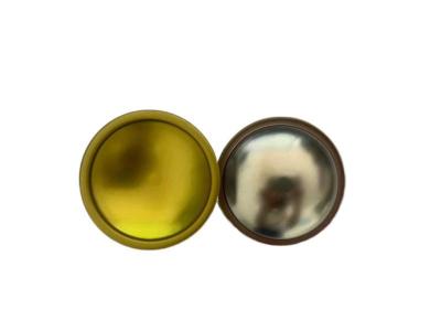 China 62.8mm Diameter Aerosol Can Dome High Pressure Gold Spray Bottom Cover with 2.1MPa Burst Pressure and 0.4mm Thickness for sale