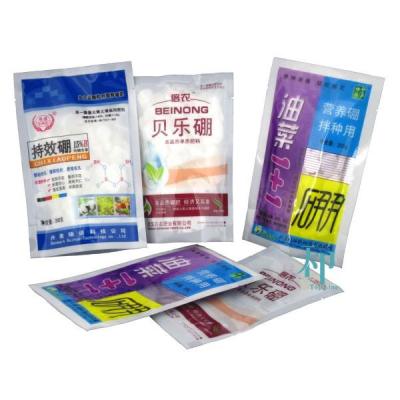 China 60-150microns 3 Side Seal Pouch Fertilizer Packaging Bags Damp Proof for sale