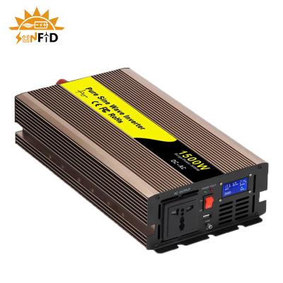China 48V 1500W 12V Pure Sine Wave Inverter 24V 110V 220V for sale