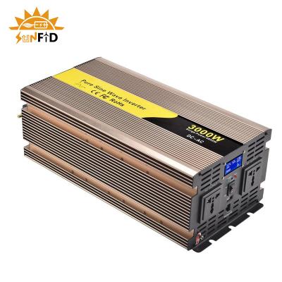 China 24V 48V 3000 Watt Pure Sine Wave Inverter 12 Volt DC To AC 110V 220V Solar Power for sale