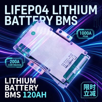 China 24V 36V 12v Lithium Battery BMS 48V 60V 72V 3S-24S 100A 120A 150A 200A 250A Lifepo4 4s 200a for sale