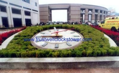 China Floral Clock Mechanism 3m 10ft Diameter Three Hands Stepper Motor Movement for sale