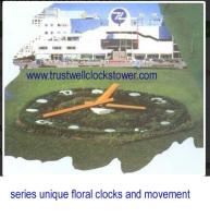 China good quality tower clock & floral clock with strong movement Low Consumption Accurate Timing Long-Lasting usage life for sale