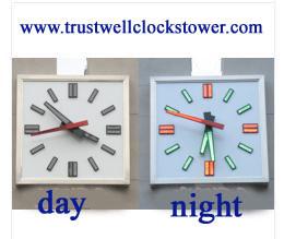 China Analog Wall Clock with Westminster Chime Night Light GPS Sync Waterproof 0.6m-10m for sale