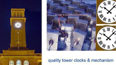 China Big Wall Tower Clock Movement Mechanism Worm Gear Stepper Motor 30 Years for sale