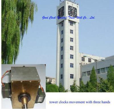 China Tower Building Clock Movement Mechanism Stepper Motor 3 Hands 0.6m-10m for sale