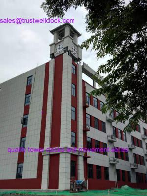 China Custom Outdoor Tower Clock 1-4 Sides 50-100cm Stainless Steel with Stepper Motor Movement for sale