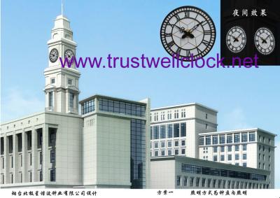 China GPS Tower Clock Movement 60cm-10m Diameter Aluminum Acrylic Custom Design for sale
